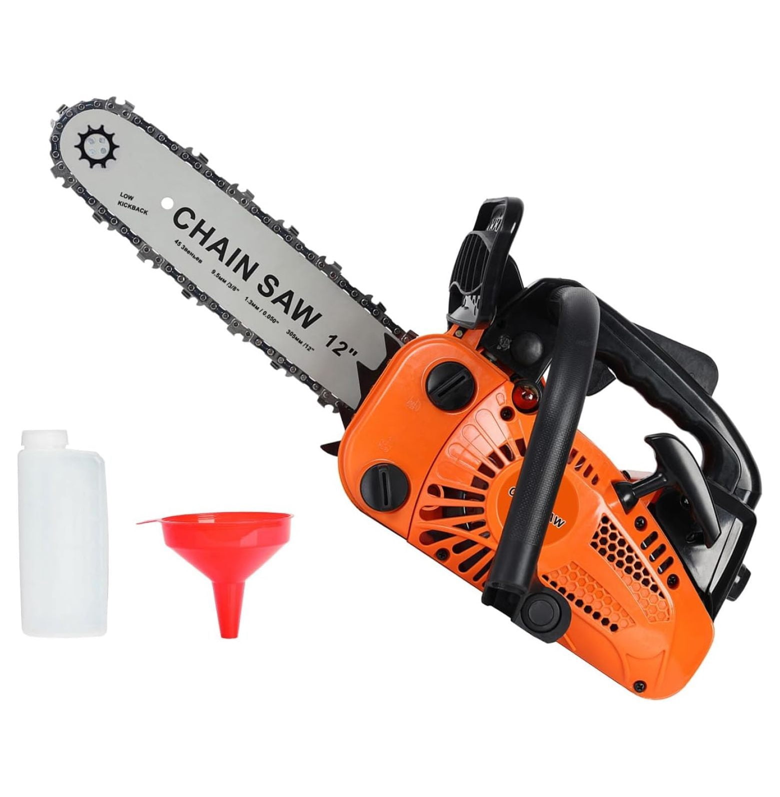 Gas Chainsaw with 260ml Fuel Capacity,12 Inch Top Handle Chainsaw ...