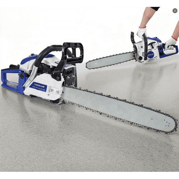 Gas Chainsaw - 58cc 2-Stroke 20" Bar with Low-Kickback Chain ...