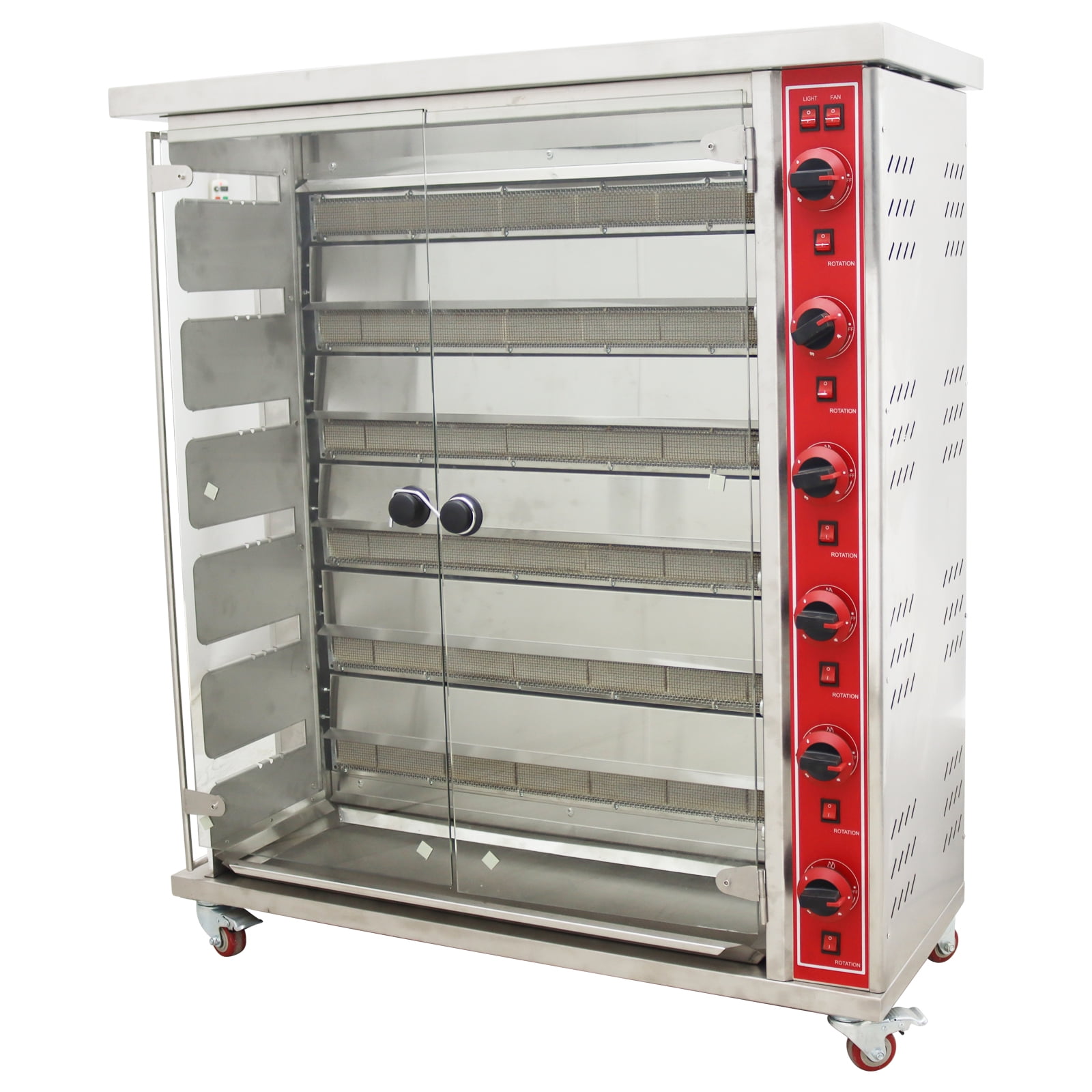 Gas Chicken Rotisserie Machine Roaster Oven Commercial Rotary Baking ...