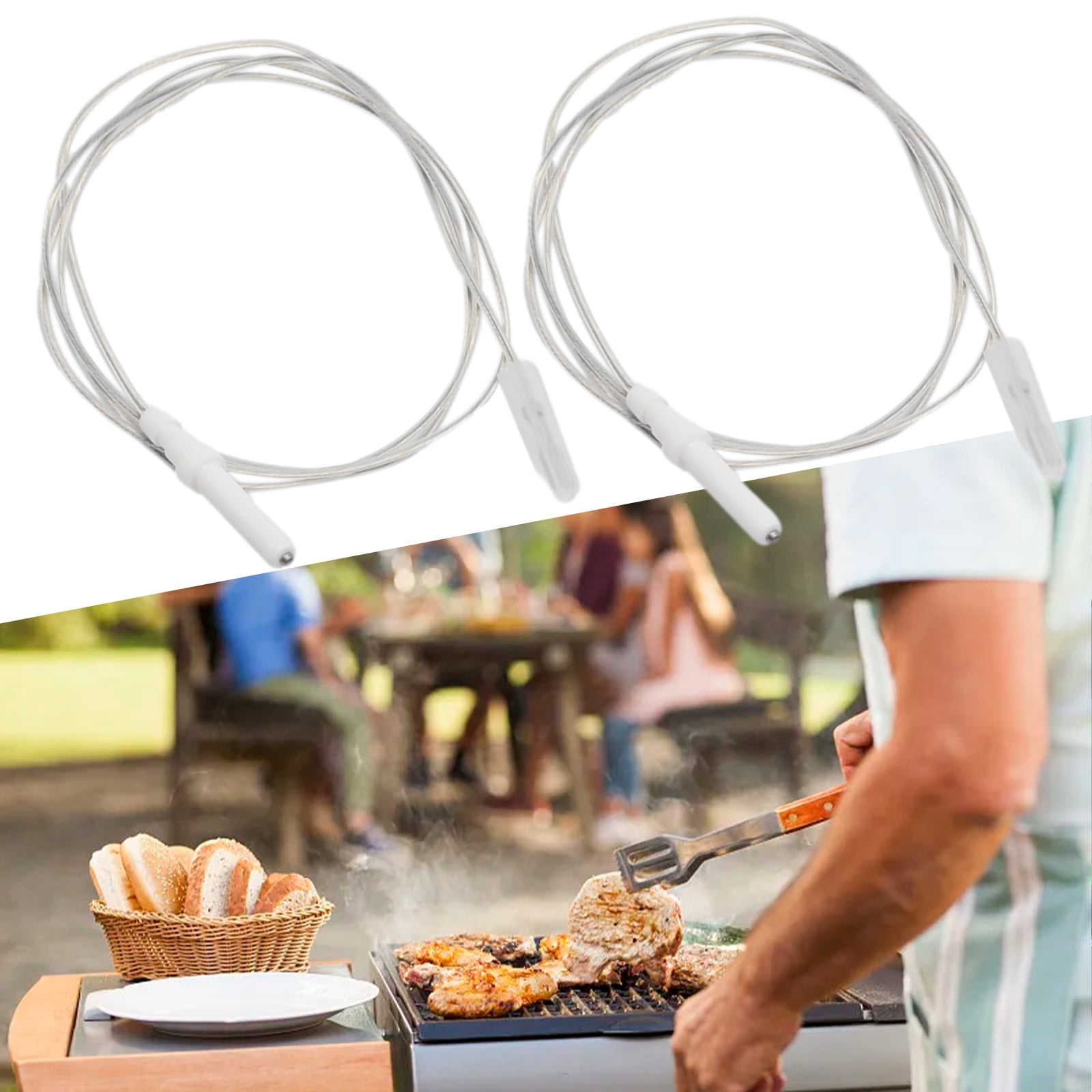 Gas Cooker Range Stove Ignition Electrode Spark Plug 900mm Wire 2PCS ...