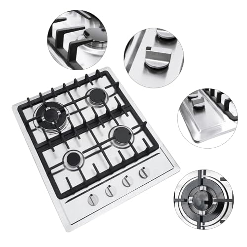 Gas Cooktop 23" Gas Stove 4 Burners Kitchen Gas Cooking Cooktop Built ...