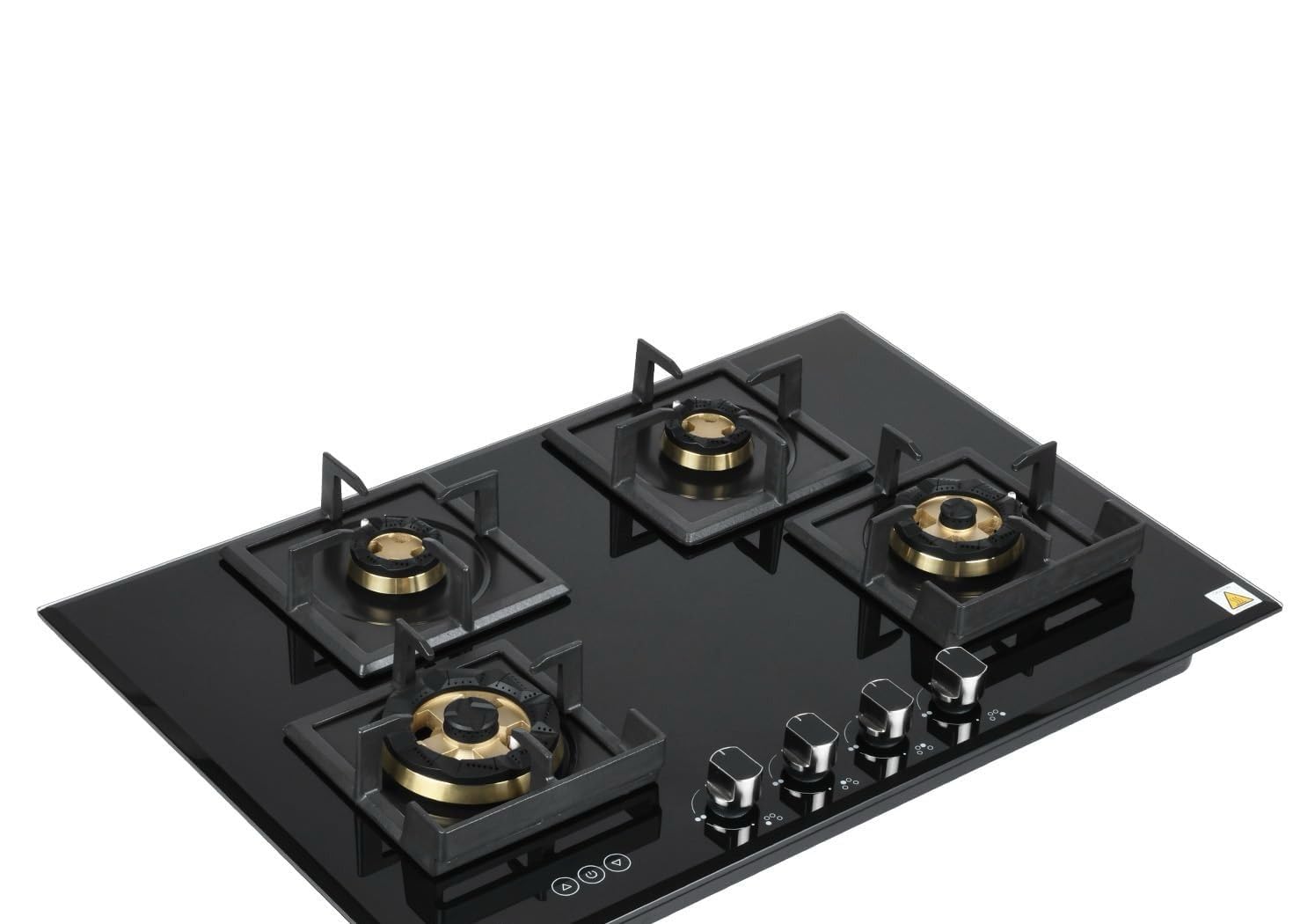 Gas Cooktop 4 Burners Black Tempered Glass Top Automatic Ignition ...