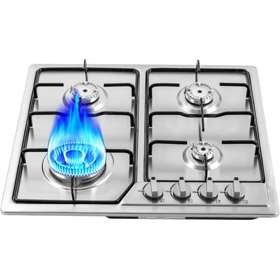 Gas Cooktop, Built-in Stainless Steel Gas Stovetop Gas Propane Cooktop ...