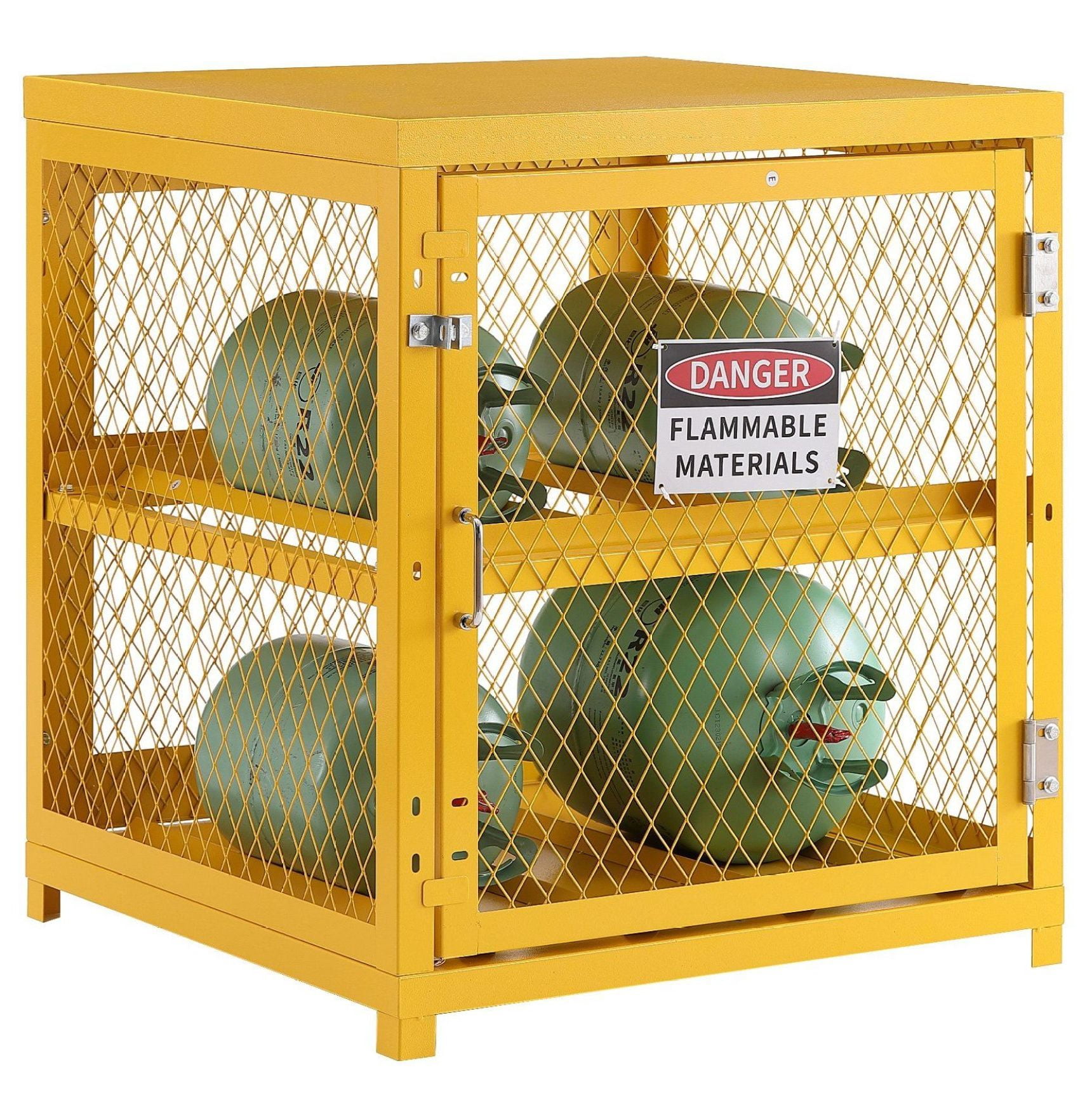 Gas Cylinder Storage Cabinet - 31x30x35in, 66lbs Capacity, Propane Tank ...