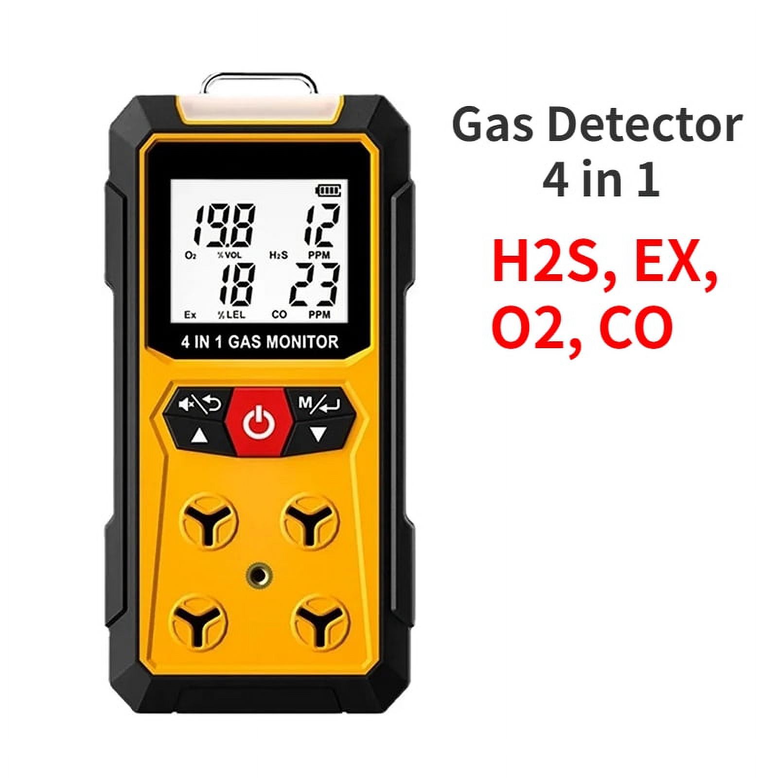 Gas Detector Meter 4 in 1 Oxygen O2 Carbon Monoxide CO H2S Ex Combustible Gas Analyzer Leak ...