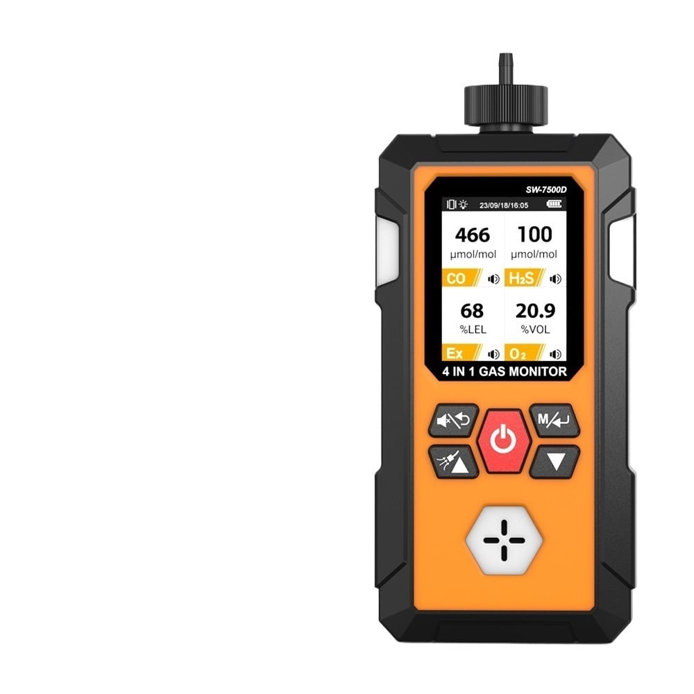 Gas Detector Meter 4 in 1 Oxygen O2 Carbon Monoxide CO H2S Ex Combustible Gas Analyzer Leak ...