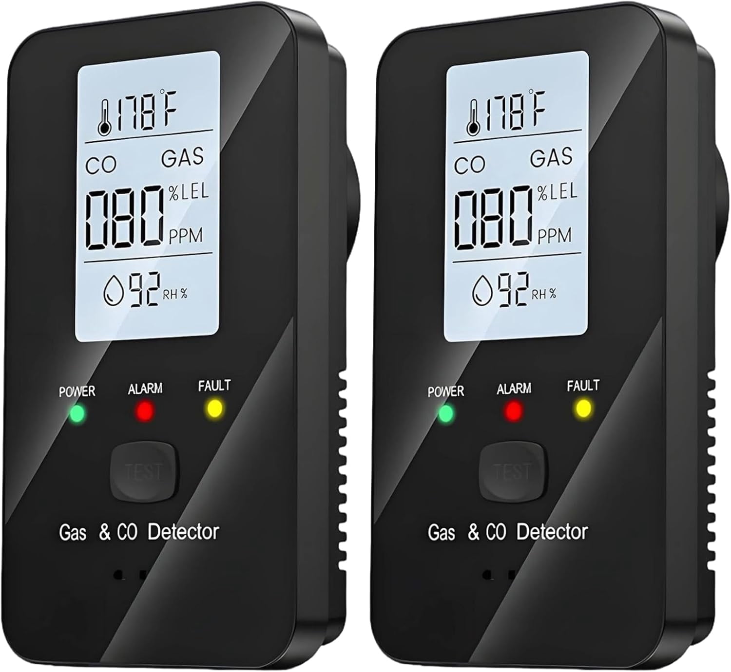 Gas Detectors for Home Natural Gas, 4-in-1 Detector with LCD HD Screen ...