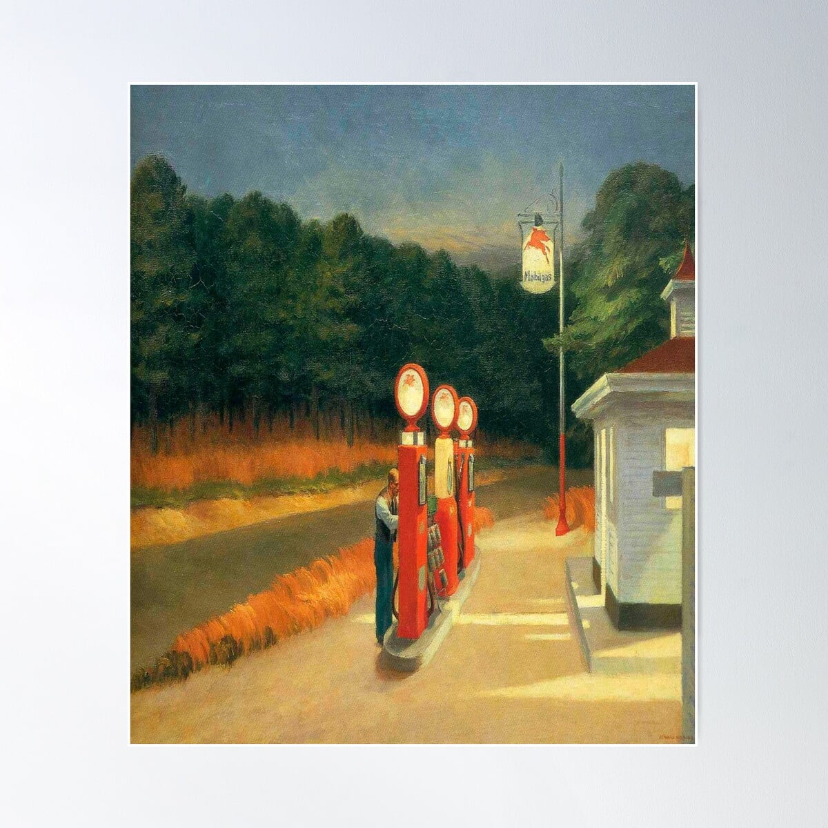 Gas-Edward Hopper Poster, 8x12 UNFRAMED - Walmart.com