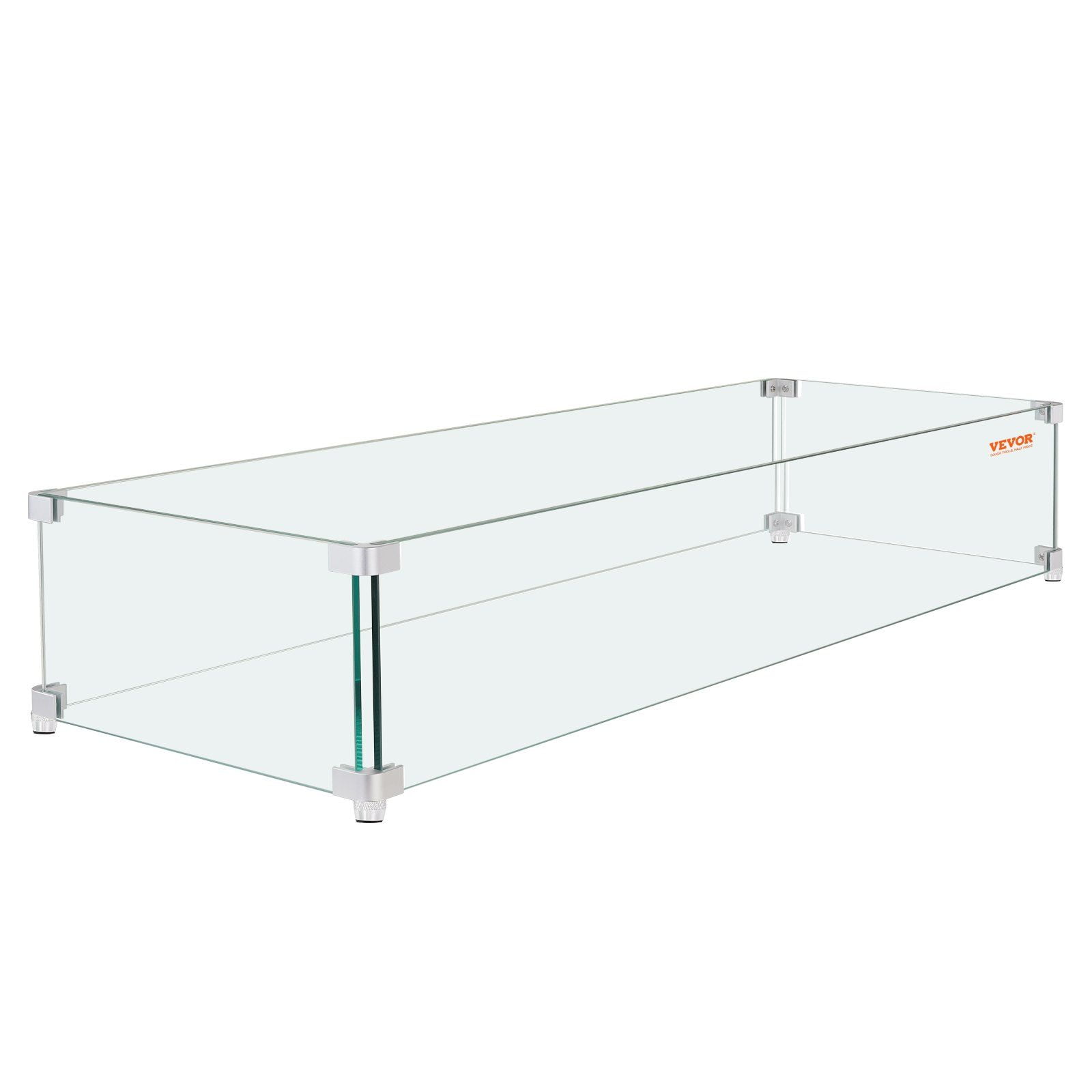 Gas Fire Pit Wind Guard for Square Fire Table, 23.5 x 7.5 x 6.5 inch ...