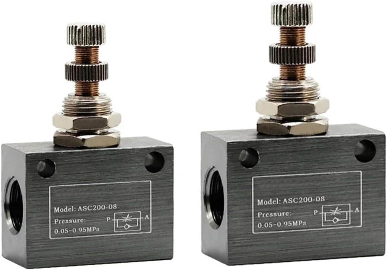 Gas Flow Control Valve Throttle Valve Pneumatic One-Way ASC100-06 ASC200-08 ASC300-10/15 ...