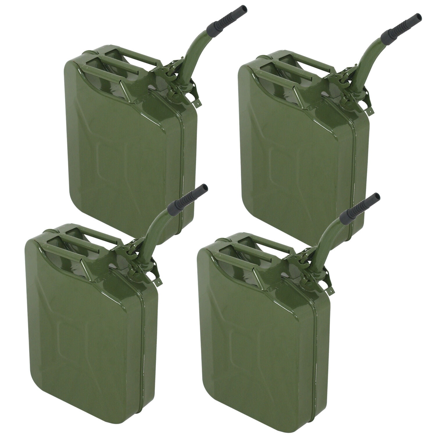 4PCS 5 Gal Jerry Can Portable 20L Metal Oil Gas Tank Tank Gasoline ...