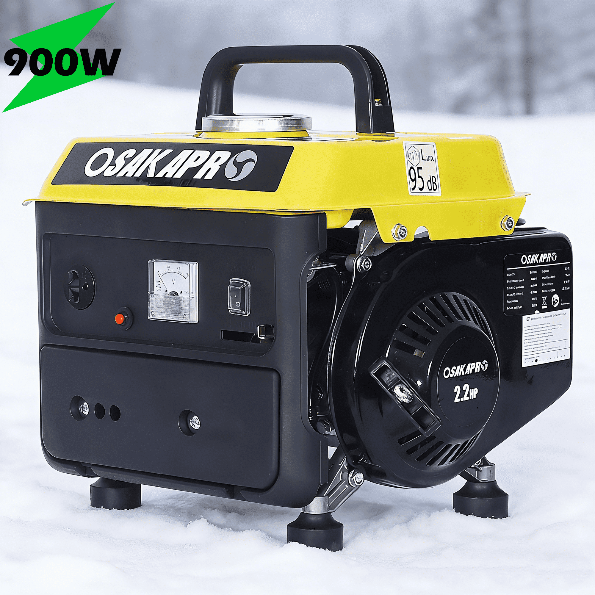 900W Gas Generator for Home Use, 71CC Powerful Generator Portable for ...