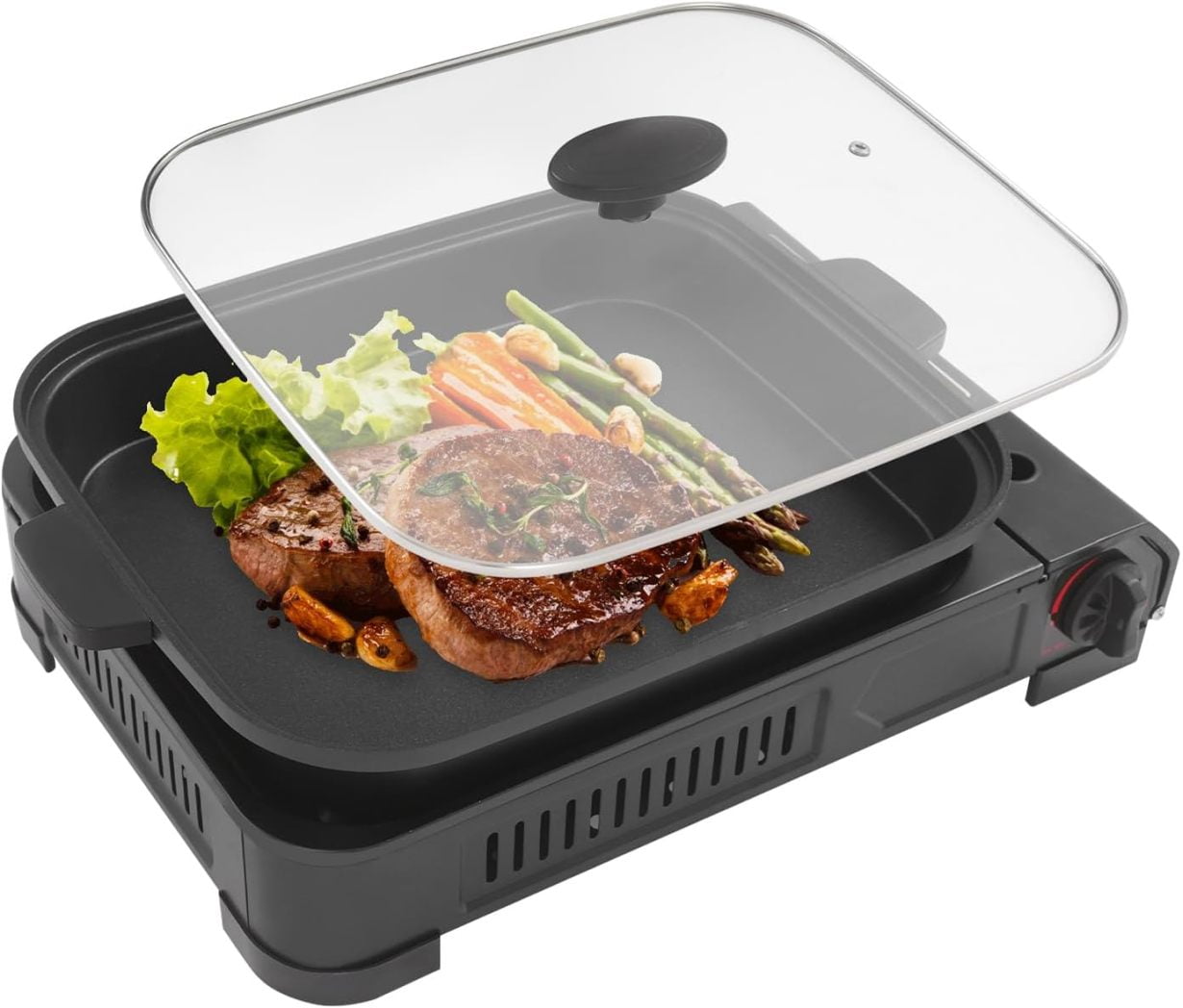 Gas Grill Butane Stove, Portable Bbq Grill Propane with Grill Pan Rack ...