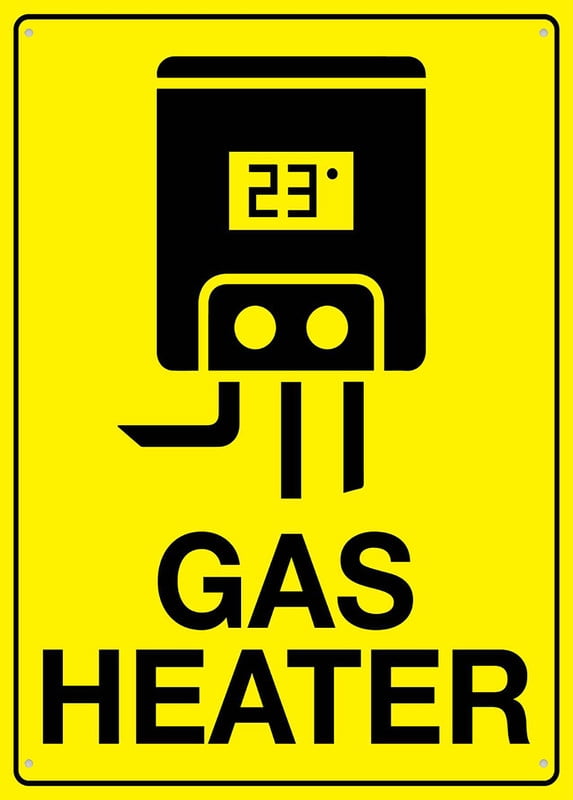 Gas Heater Sign Metal 8X12 Inch Rust Free Aluminum,Uv Ink Printing ...