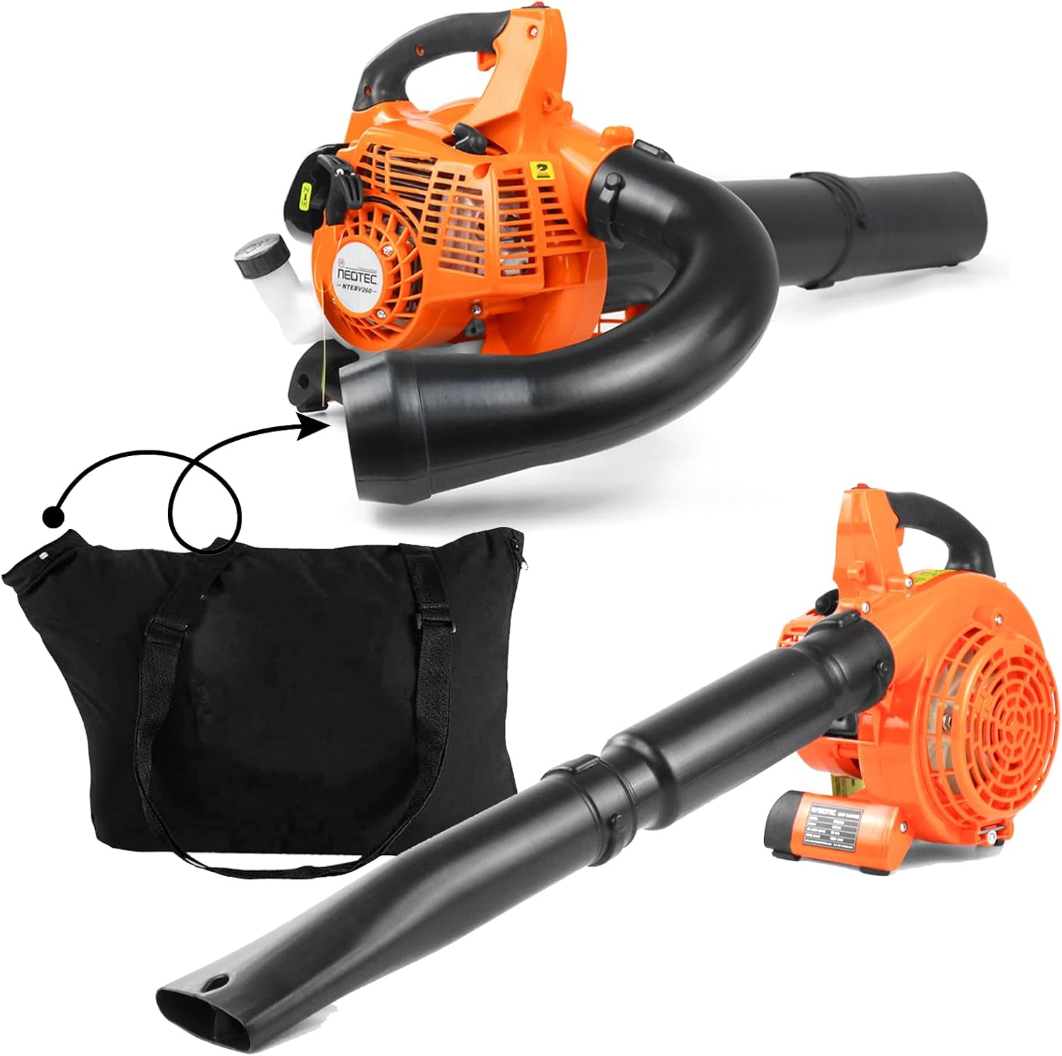 Gas Leaf Blower, 3-in-1 Handheld Leaf Blower & Leaf Vacuum Mulcher, 25. ...