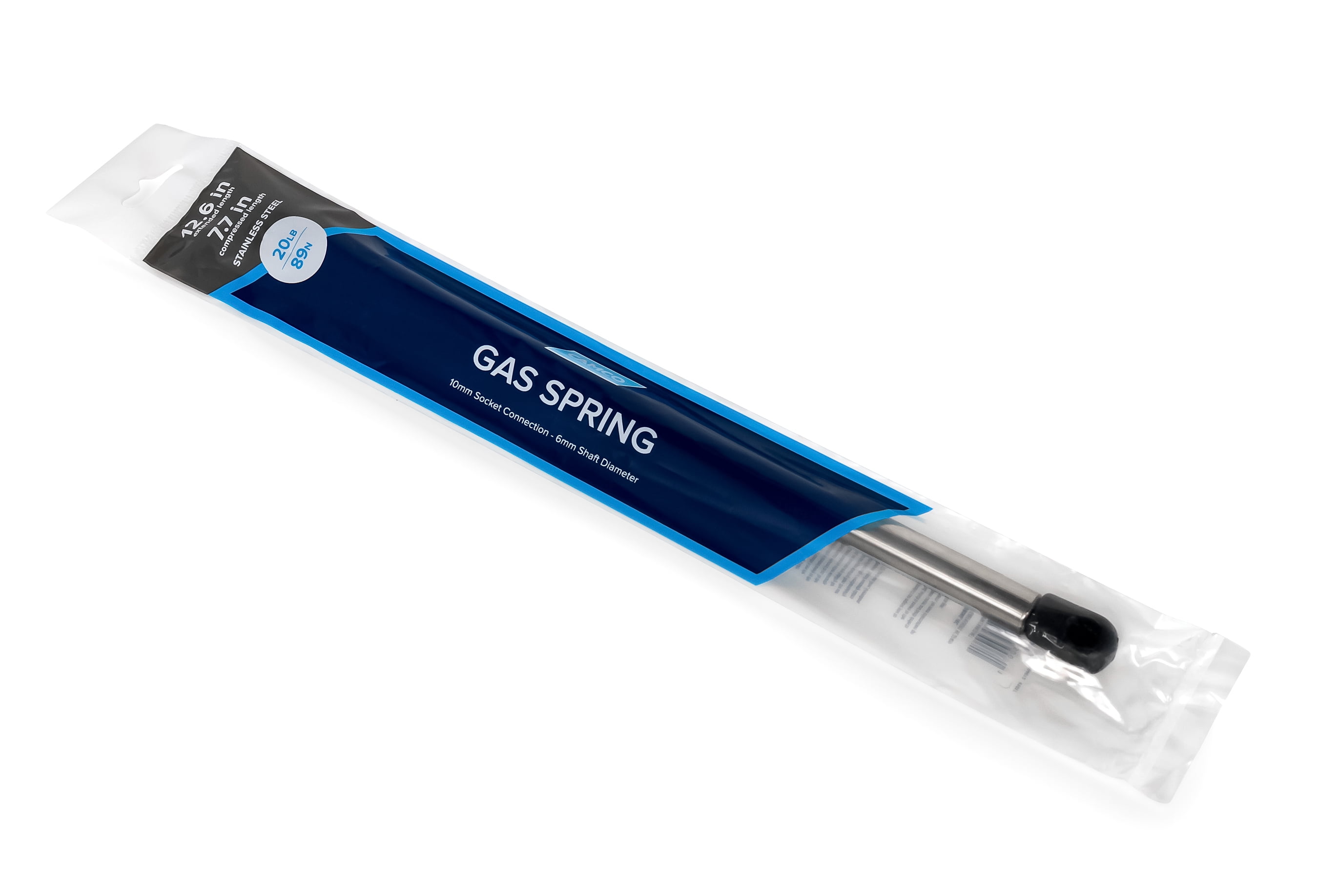 Gas Lift Spring, 12.6" Extended, 7.7" compressed, 20lb, SS - Walmart.com