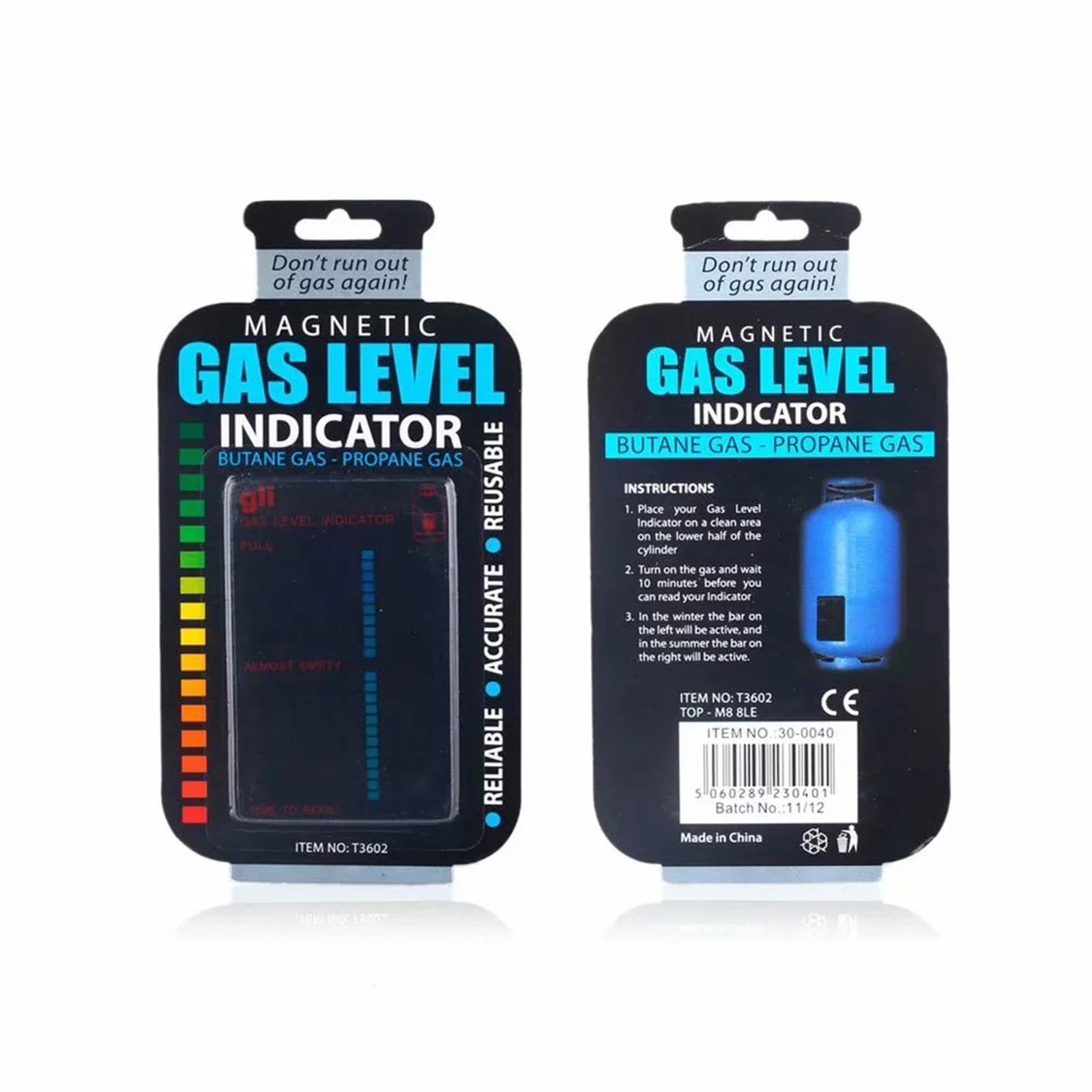 Gas Liquefied Gas Capacity Test Card Clearance Kaireo Gauge Propane Lpg ...