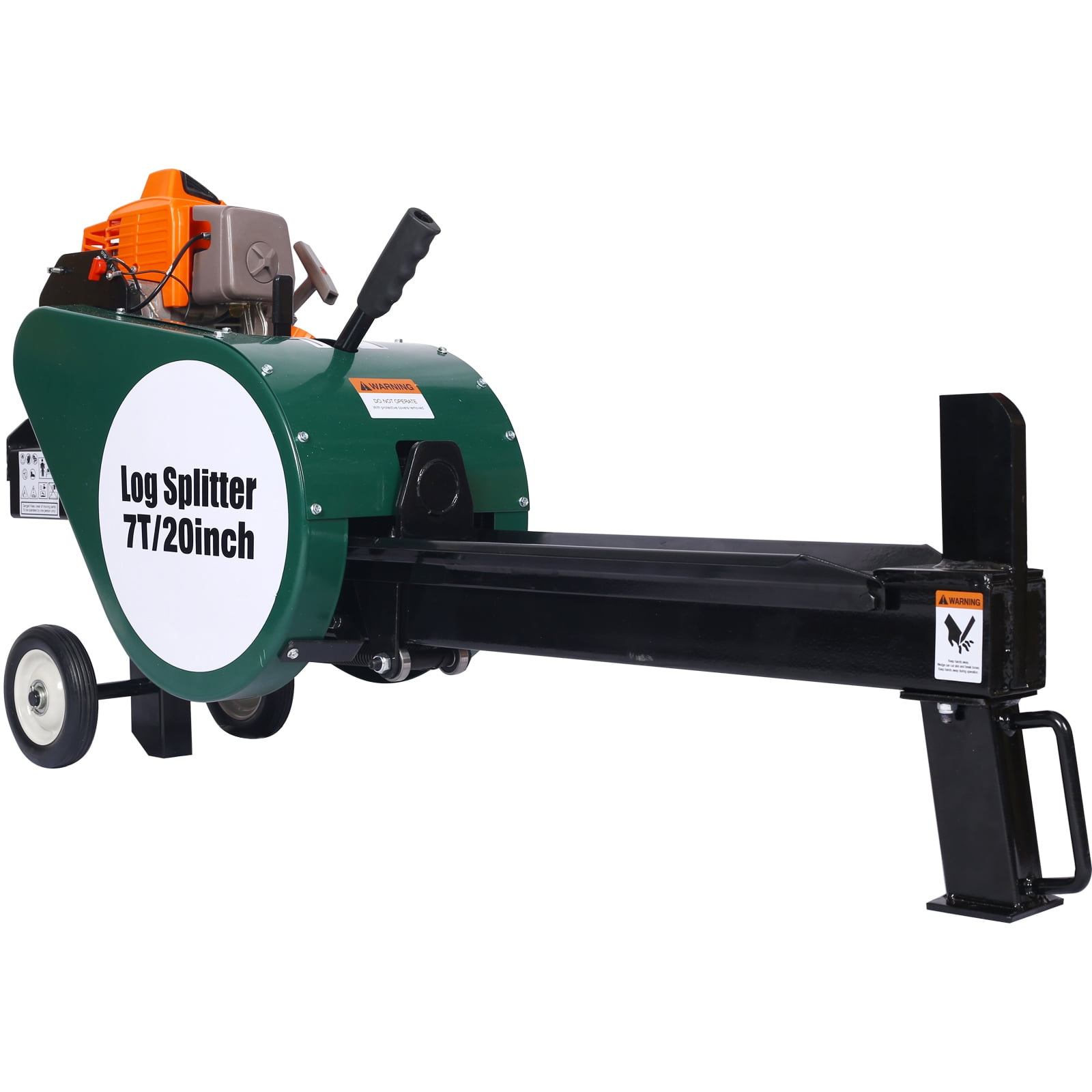 Gas Log Splitter, 7 Ton Horizontal 2HP Wood Splitter with Stand, Auto ...
