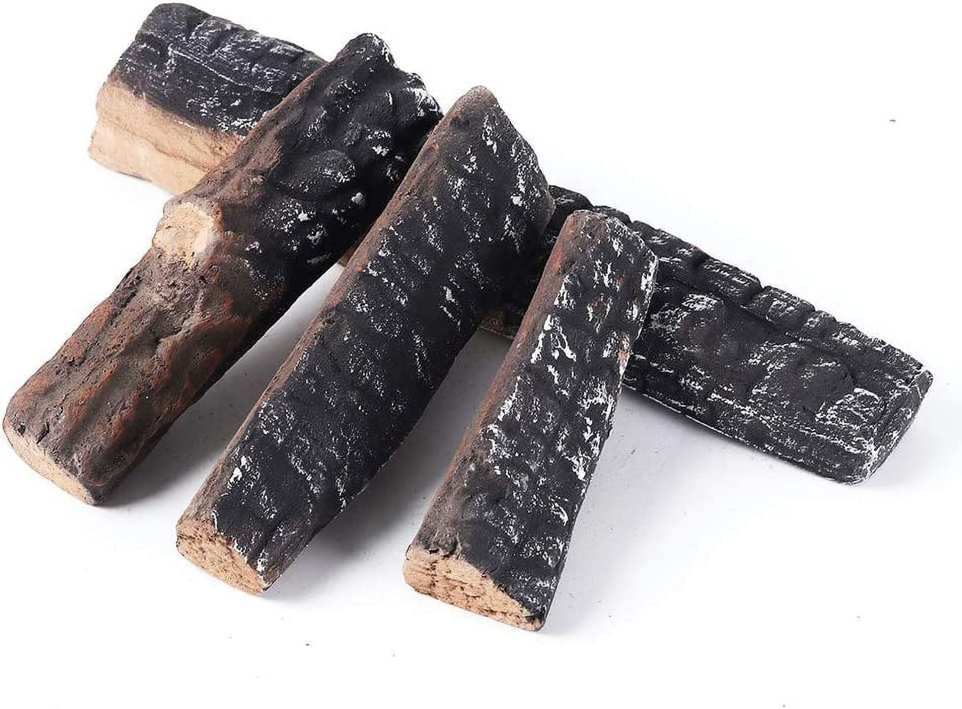 Gas Logs 4pcs Gas Fireplace Logs Set of Ceramic Wood Logs. Use in ...