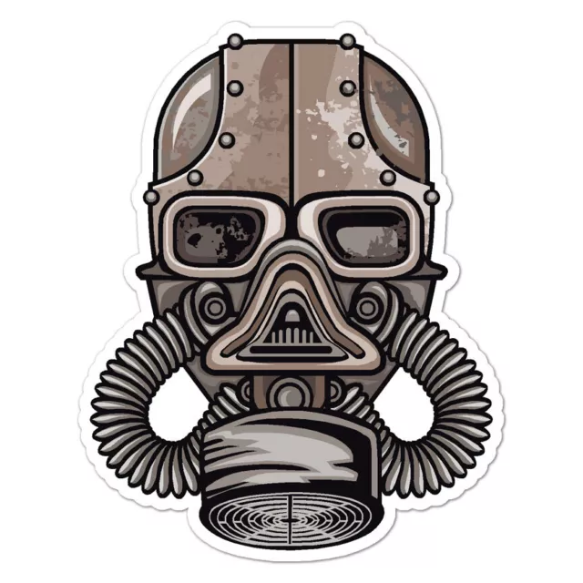 Gas Mask Apocalypse Sticker Indoor Outdoor Phone Decal Water Bottle ...