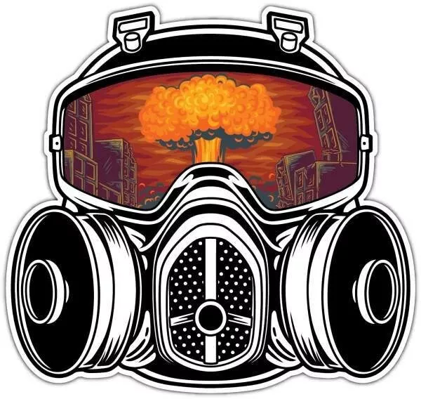 Gas Mask Biohazard Poison Nuclerar War Car Window Stickerphone Decal ...