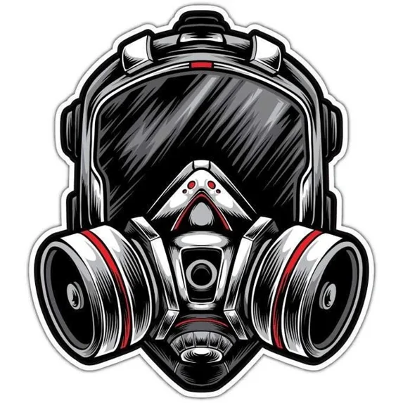 Gas Mask Biohazard Poison Toxic Car Window Stickerphone Decal Water ...