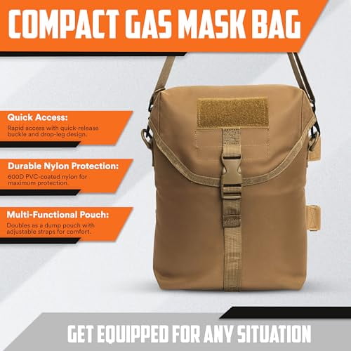 Gas Mask Pouch Bag Respirator-Gear Survival Emergency Professional ...