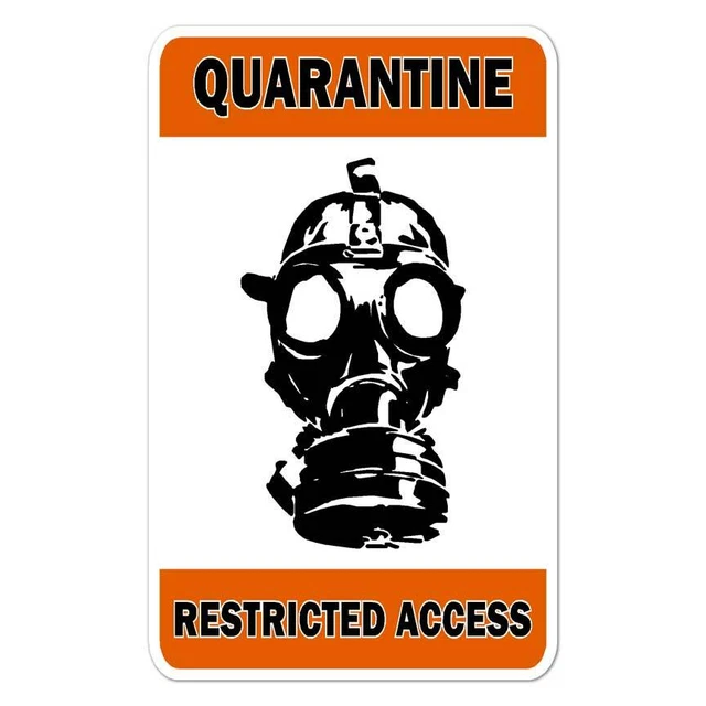 Gas Mask Restricted Access Sticker Indoor Outdoor Phone Decal Water ...