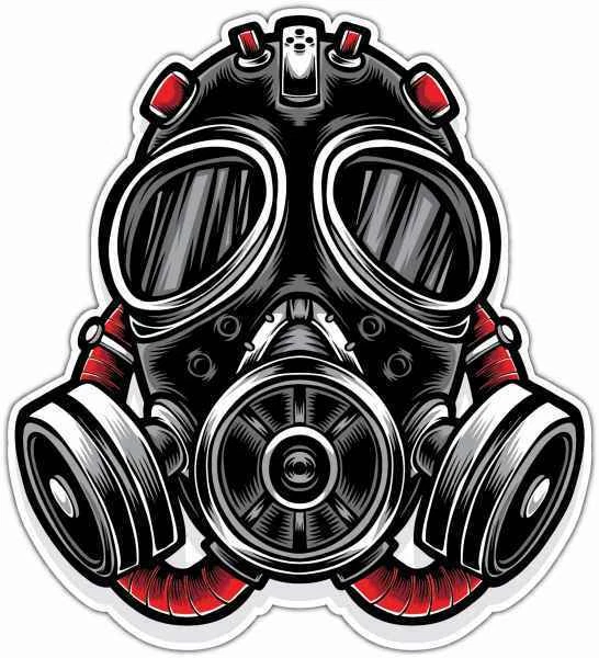 Gas Mask Sketch Biohazard Poison Toxic Car Stickerphone Decal Water ...