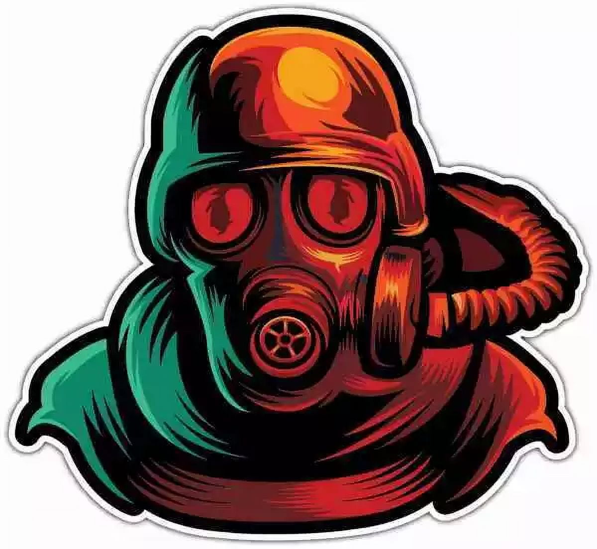 Gas Mask Soldier Biohazard Poison Toxic Car Stickerphone Decal Water ...