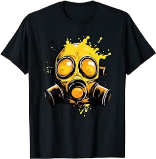 Gas Mask toxic biohazard, graffiti, cyberpunk, melting T-Shirt ...