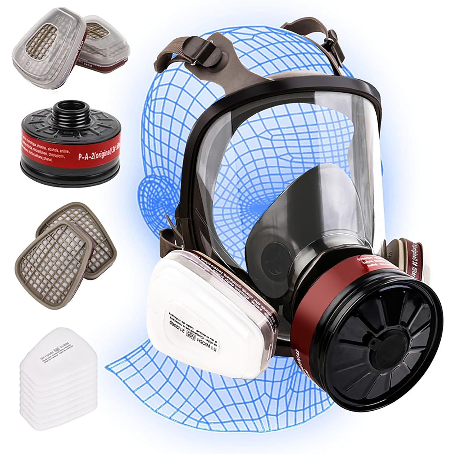 Gas Masks Survival Nuclear and Chemical, Gas Mask with 40mm Activated ...