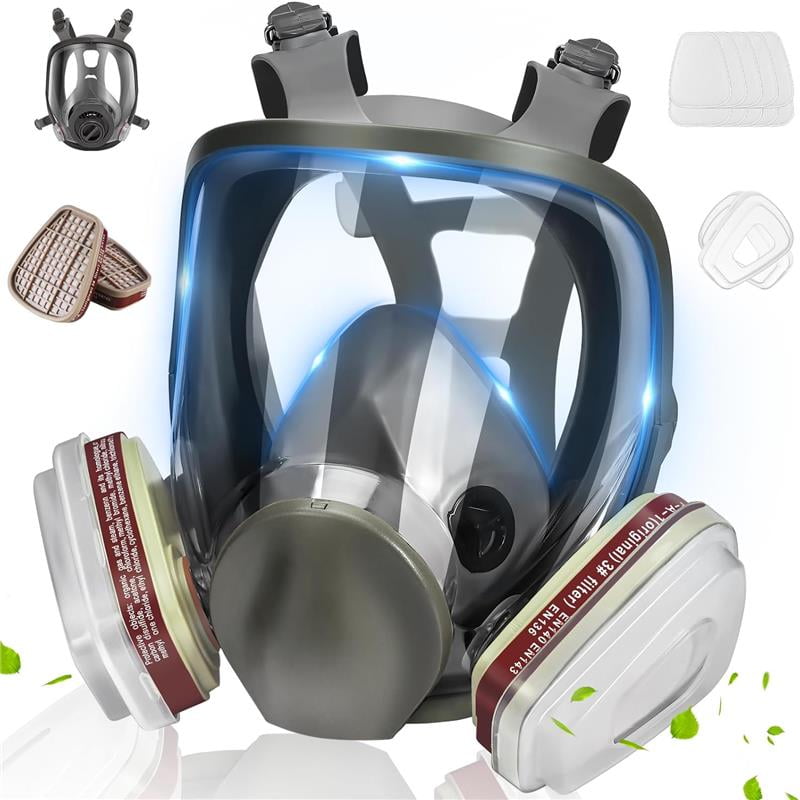 Gas Masks Survival Nuclear and Chemical - Reusable Full Face Respirator ...