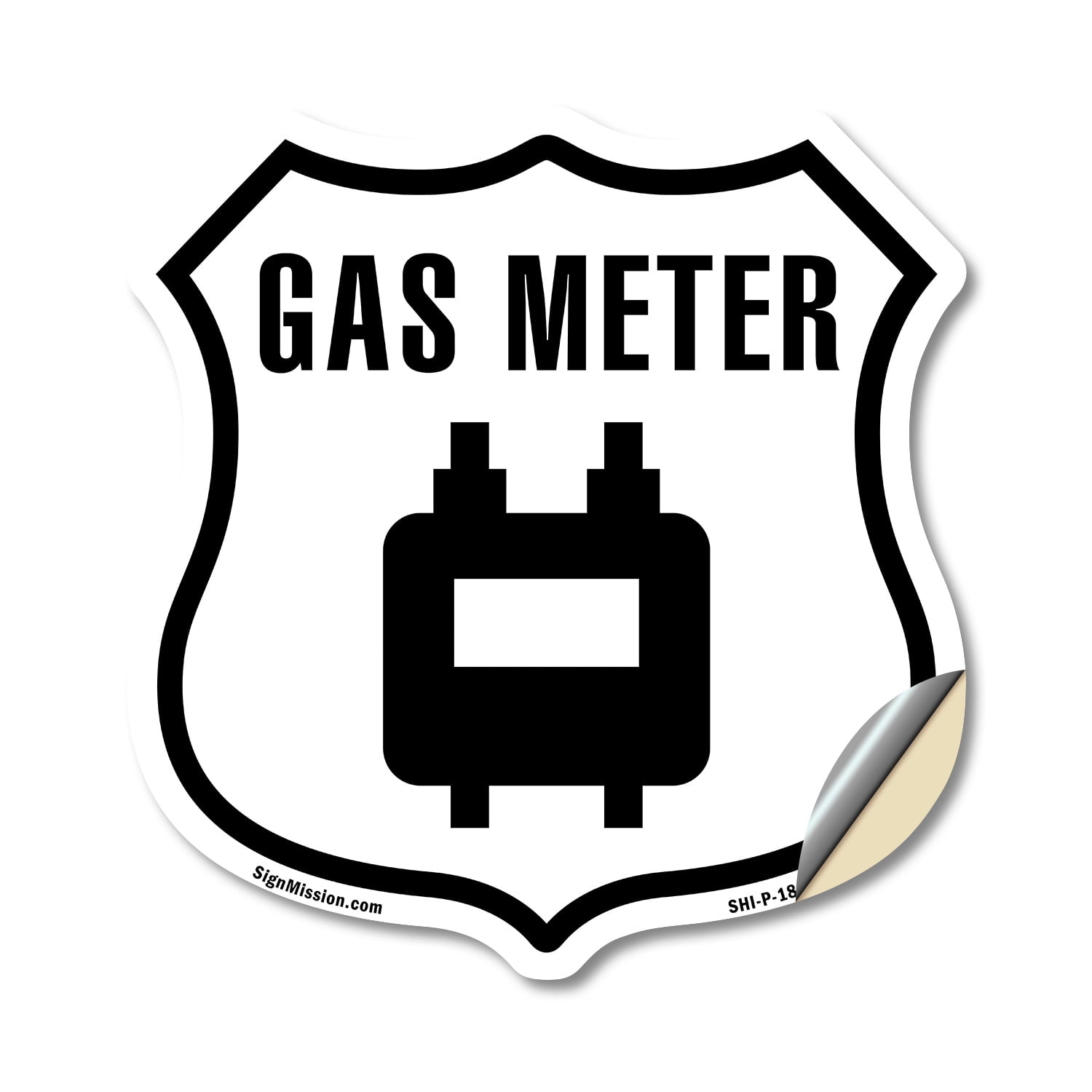 Gas Meter (2 Pack) 12 inch X 12 inch Shield Shaped Heavy Duty 3.2 mil ...