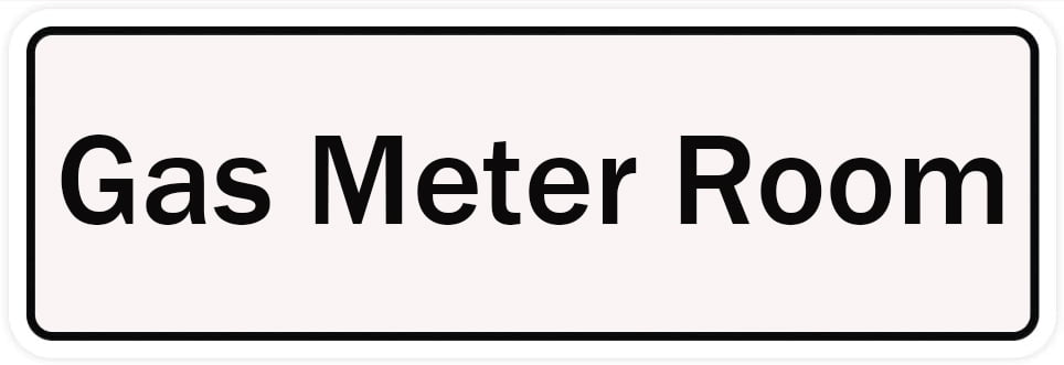 Gas Meter Room Sign 9 X 3 Inch Acrylic Plastic Sign With Symbols, Self ...