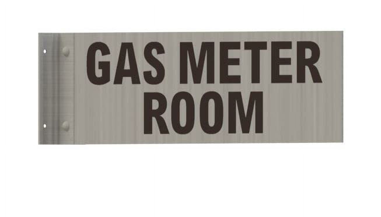 Gas Meter Room Sign -Two-Sided/Double Sided Projecting, Corridor and ...