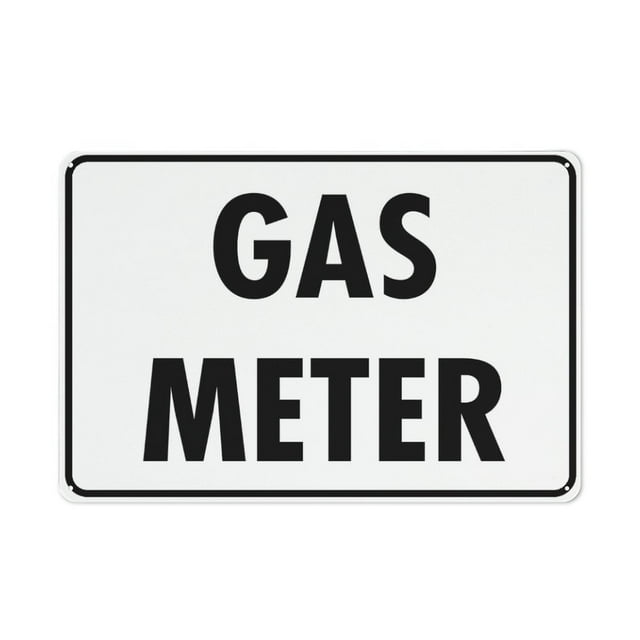 Gas Meter Sign Signs Outdoor, Uv Printed Aluminum 12 X 8 In ...