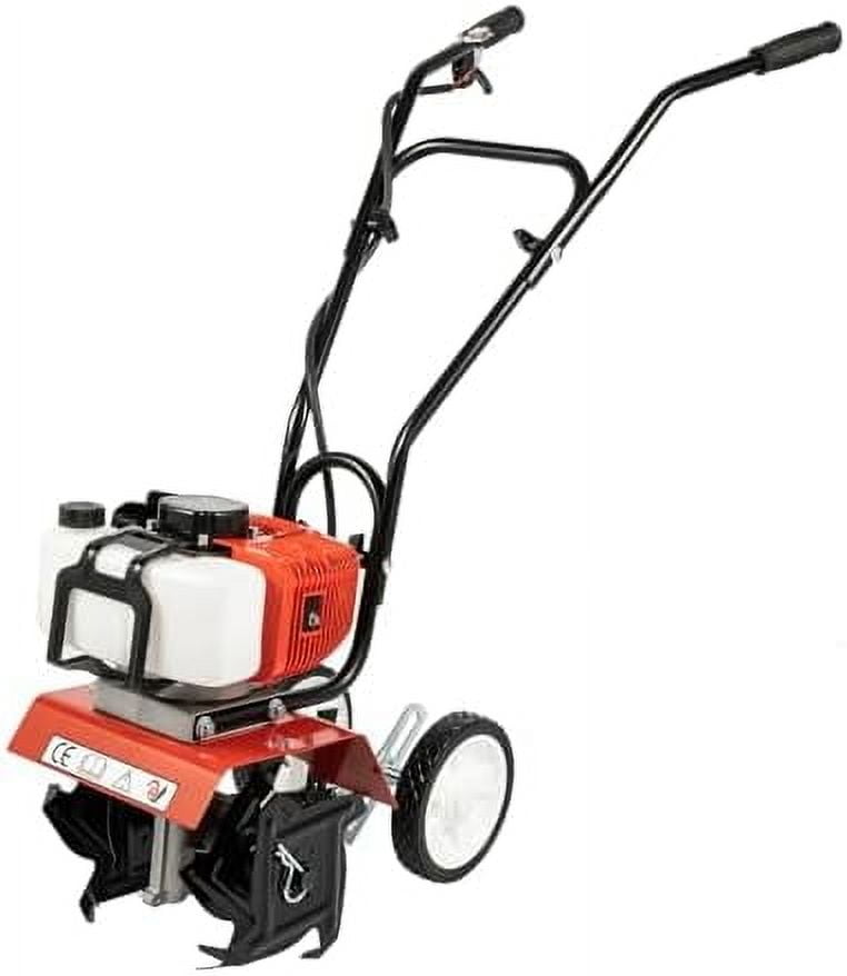 Gas Mini Tiller Cultivator 52CC 2 Stroke Gasoline Powered Soil Garden ...