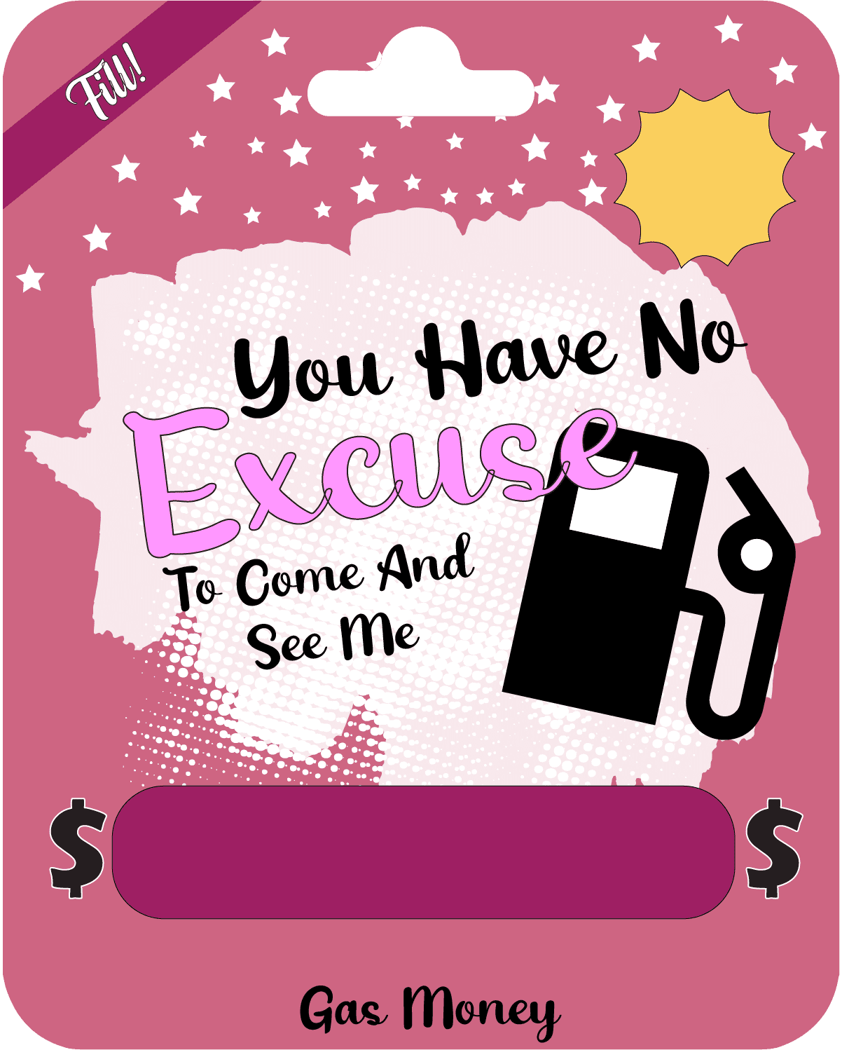 Gas Money Card Holder | Gas Gift Card | Gas Money Gift Card | Cash ...