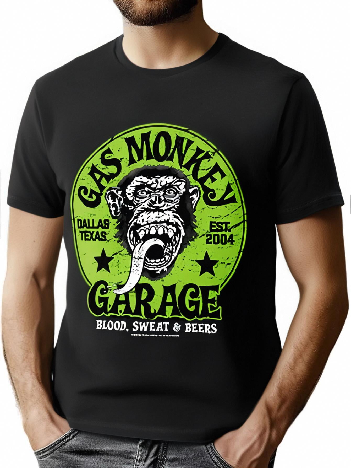 Gas Monkey Garage Logo Blood Sweat and Beers Tee T-Shirt 336942 Funny ...