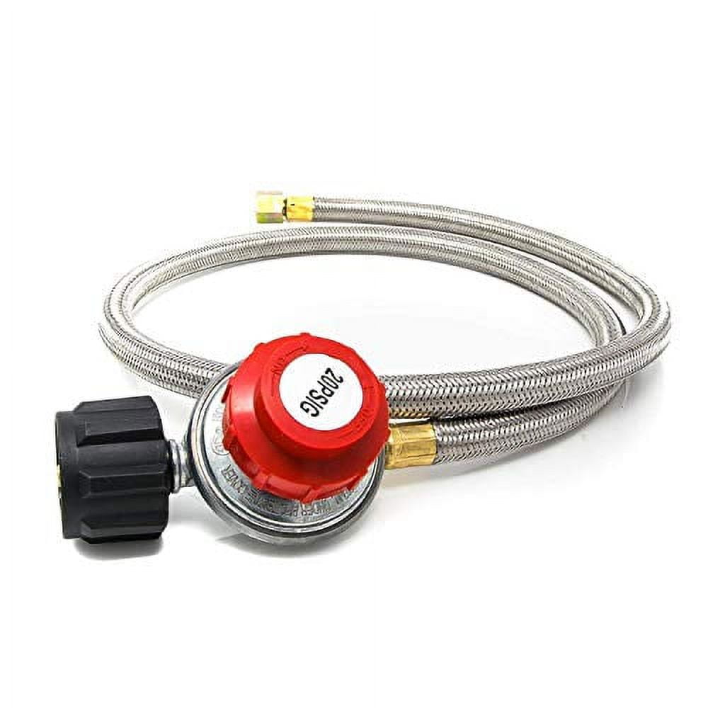 Gas One 2113 0-20PSI Propane Regulator with Hose 4 ft - Walmart.com