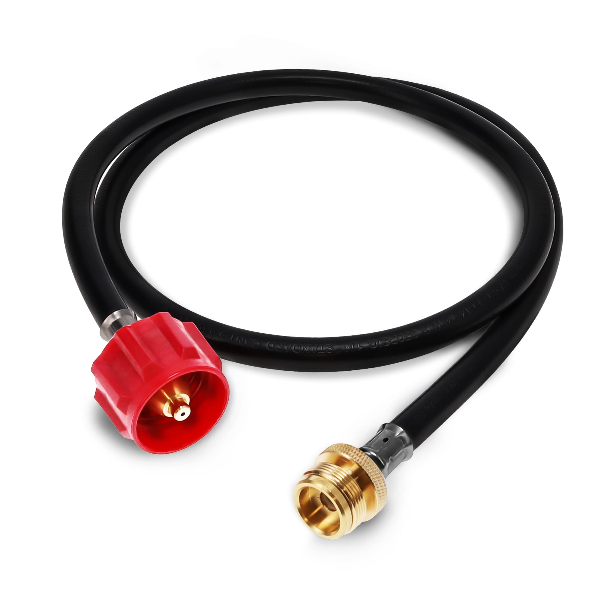 GasOne 4 ft Propane Adapter Hose 1lb to 20lb Adapter Hose - 16.4 oz to ...