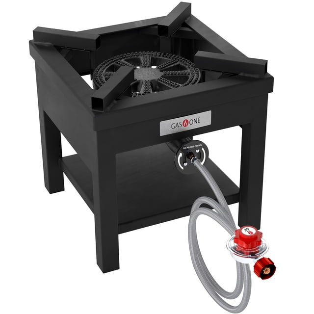Gas One B-5350-RED Rugged Propane Burner Outdoor Cooker With 0-20 PSI ...
