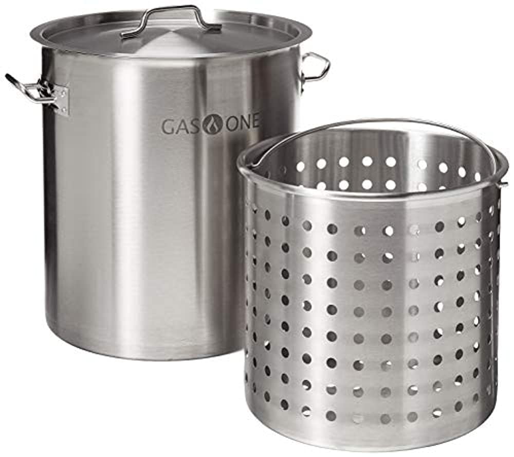 GasOne Turkey Fryer Pot, 32 Quart, Stainless Steel, Heavy Duty, with ...