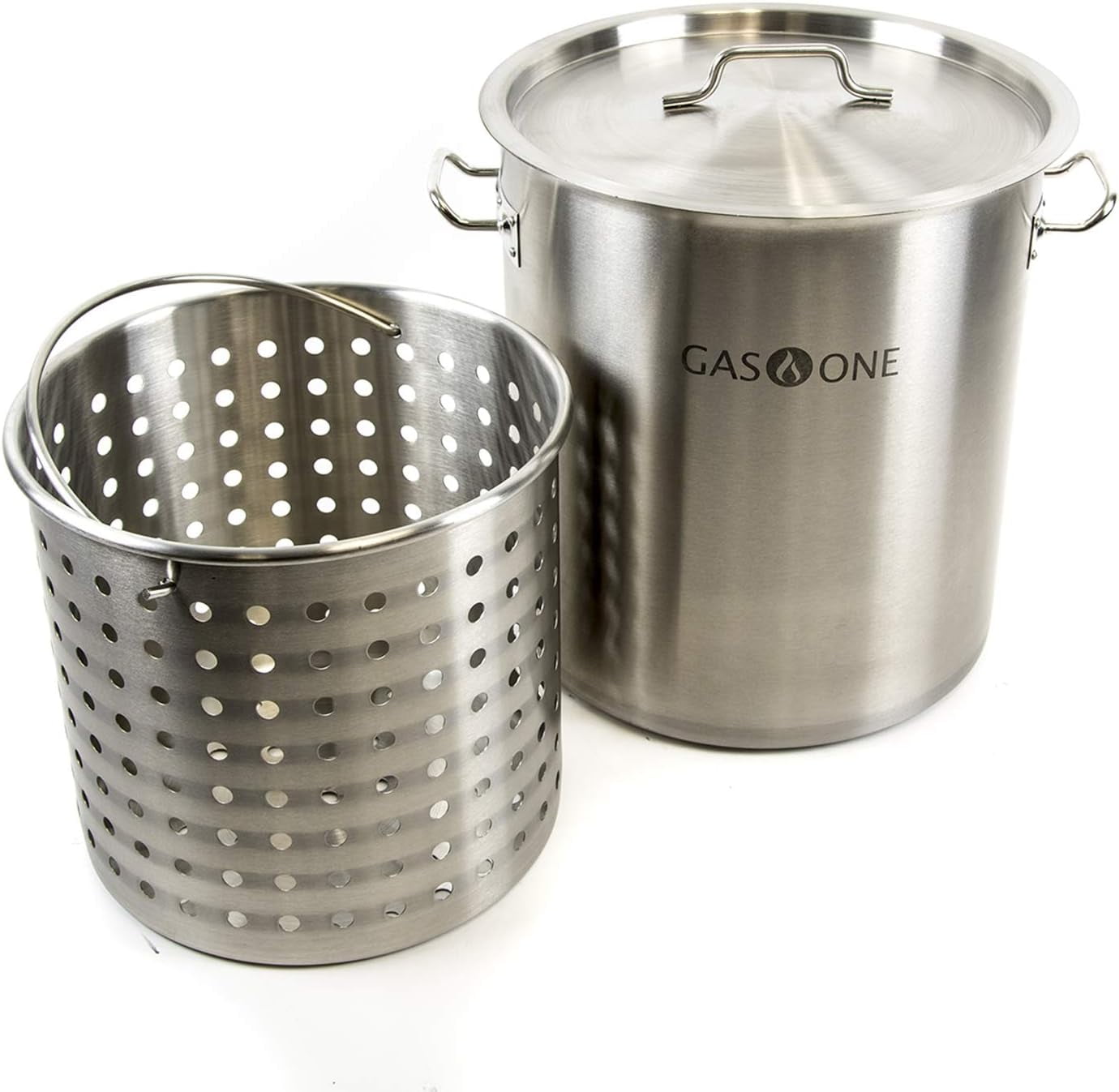 Gas One Fryer Pot 32 quart - All Purpose - Stainless Steel Tri-Ply ...