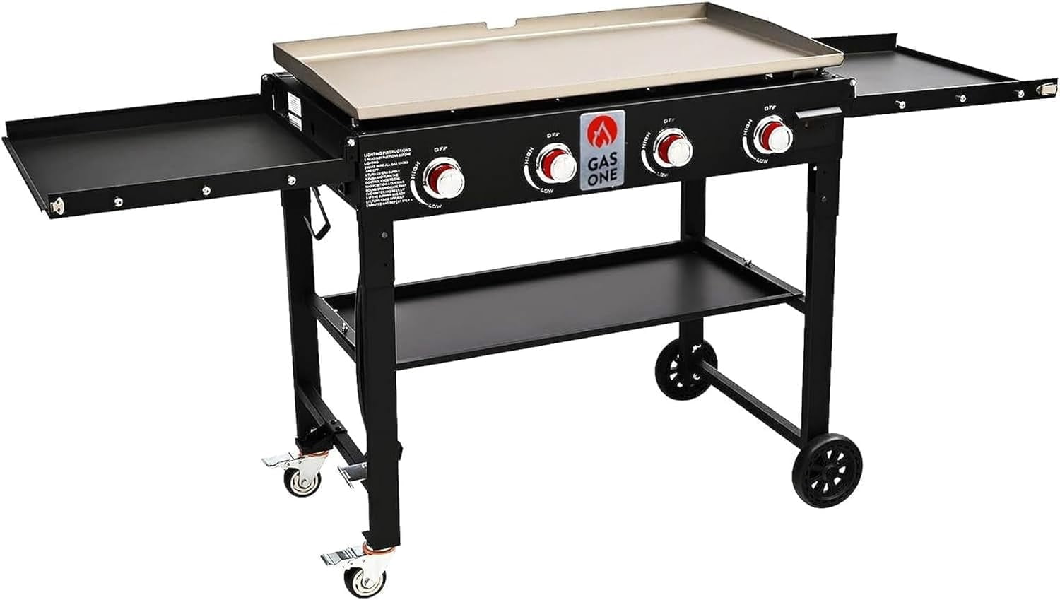 Gas One 36-Inch Portable Propane Burner Outdoor Grill with Pre-Seasoned ...