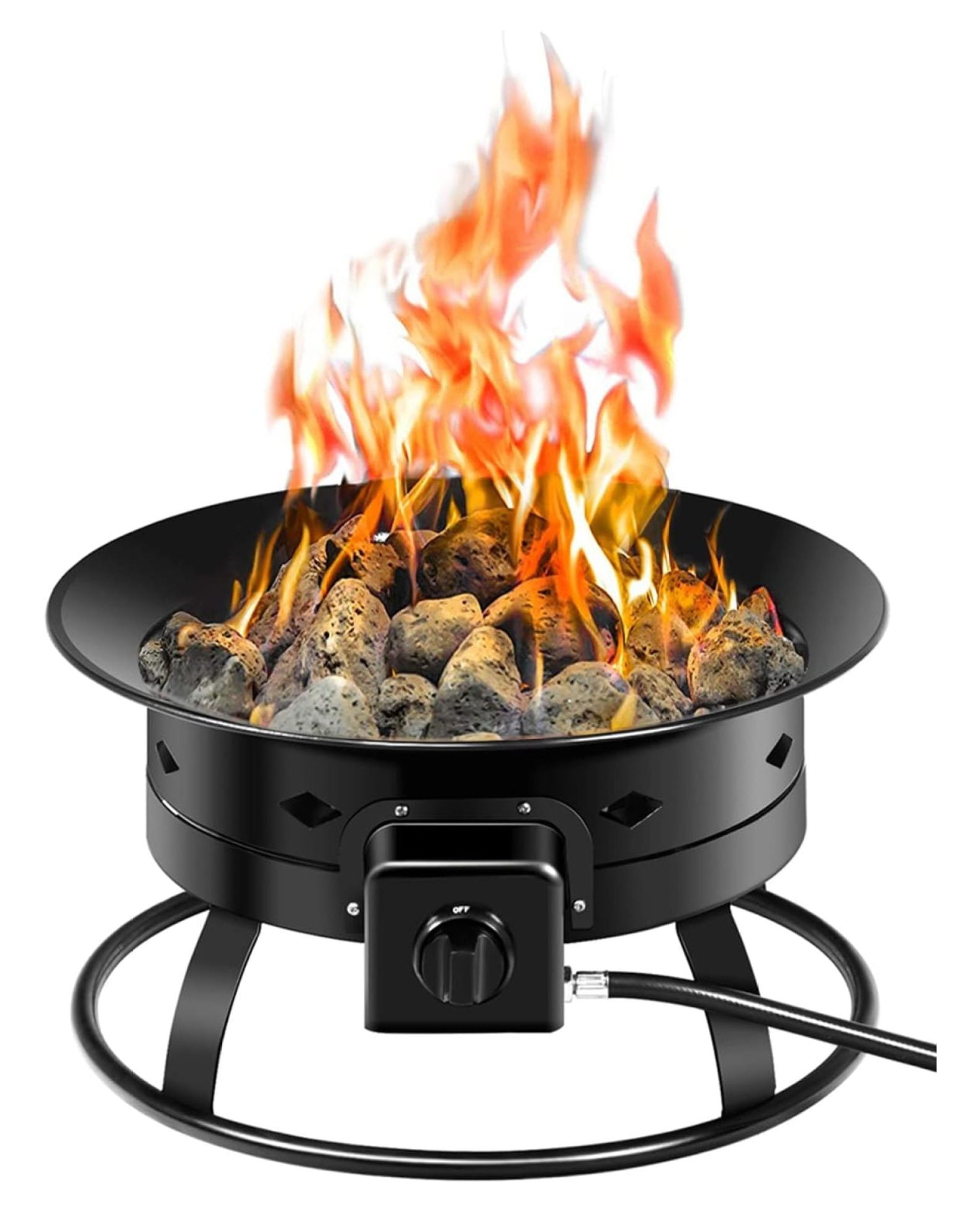 Gas Outdoor Portable Propane Fire Bowl, JepoIA Gas Bowl 19", Smokeless ...