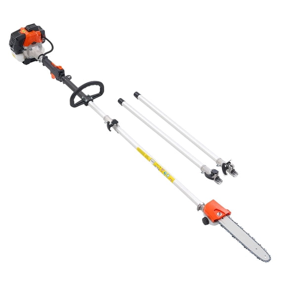 Gas Pole Saw 25CC 2-Cycle Engine 12 Inch Bar 23 oz Fuel Tank 7-12 ft ...