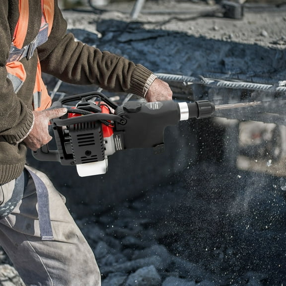 32.6CC Gasoline Hammer Drilling Machine, 3-in-1 2 Stroke Gas Powered ...
