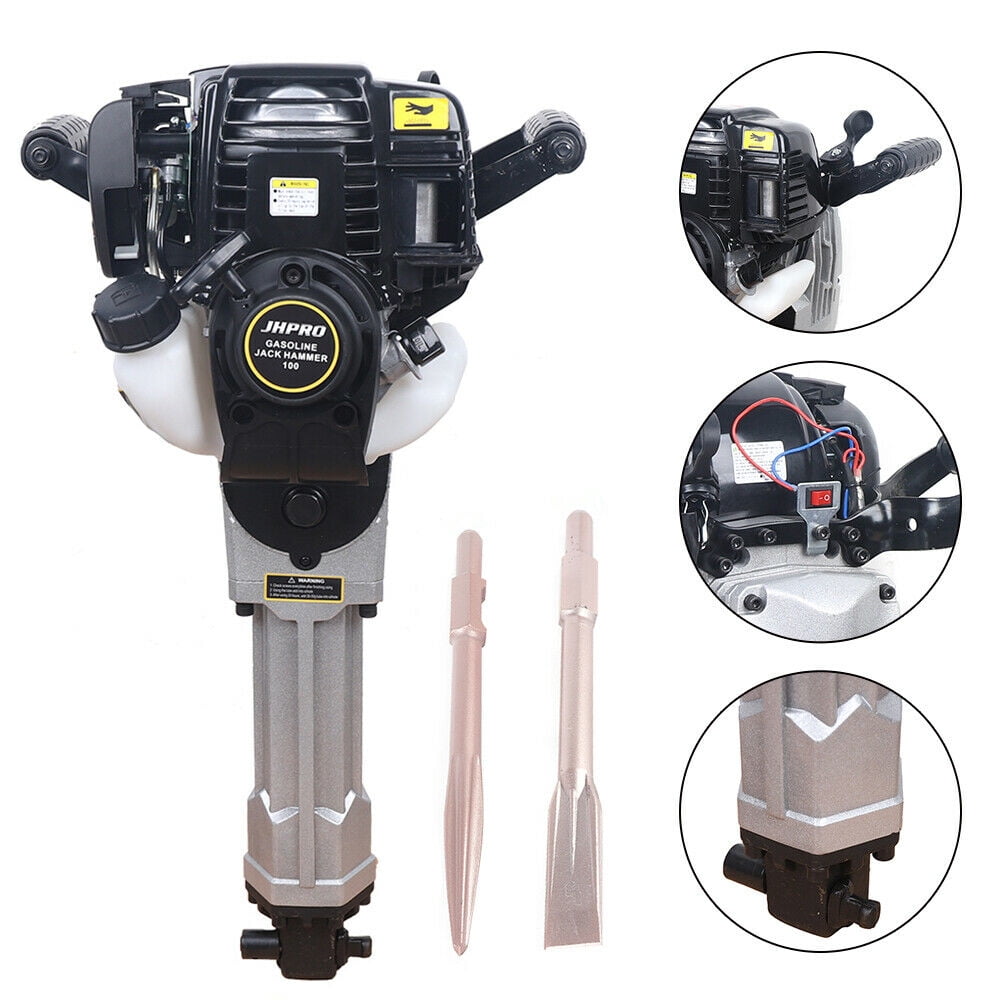 1.2kW, 37.7CC, Gas Hammer Drill, 8500 RPM, for Rock Breaking - Walmart.com
